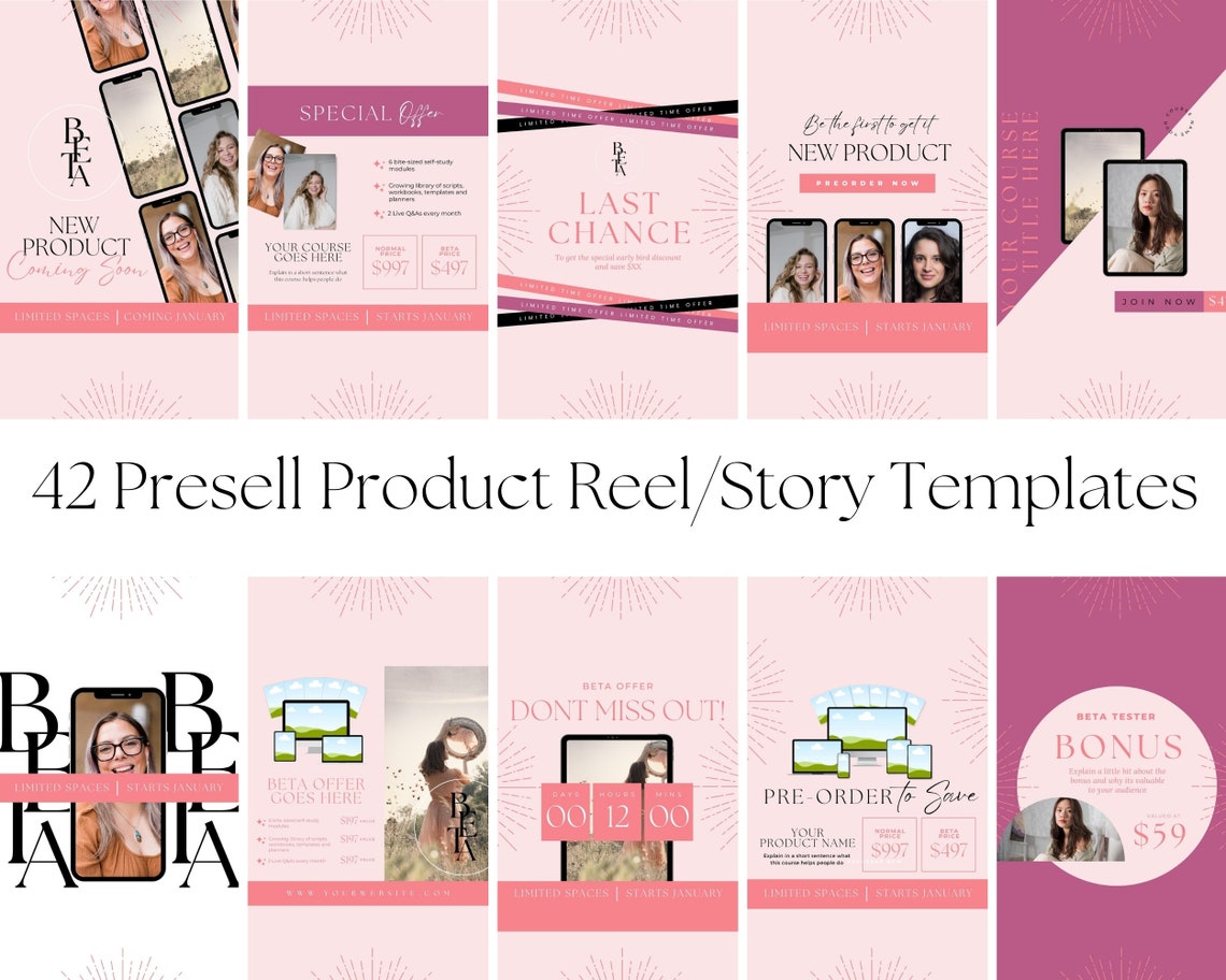 Presell Product Promo Templates Digital Product Canva Reels - Etsy