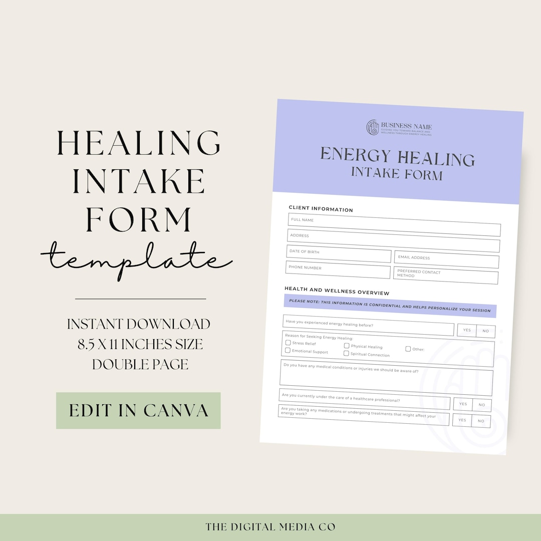 Healer Client Questionnaire , Energy Healing Inquiry Form, Spiritual ...