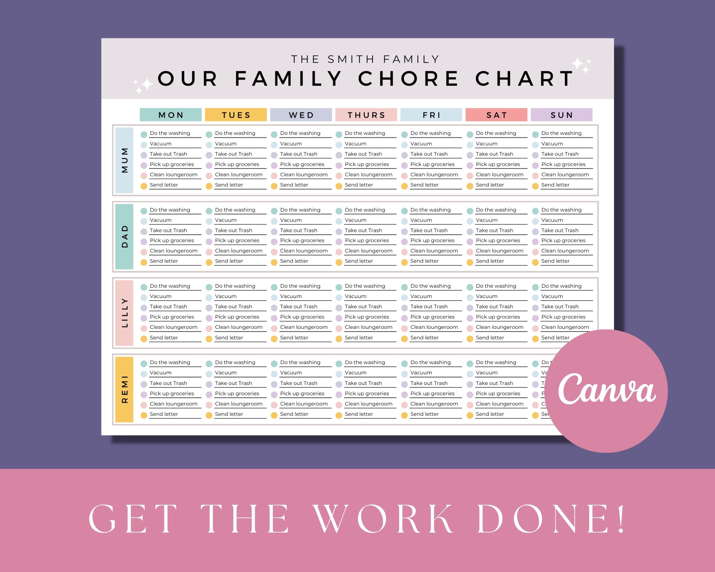 Editable Cleaning Schedule Printable Weekly Monthly - Etsy