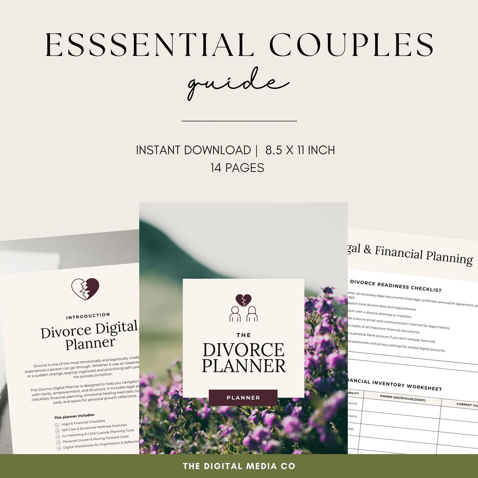 Printable Divorce Planner, Digital Divorce Organizer, Self-care, Legal ...