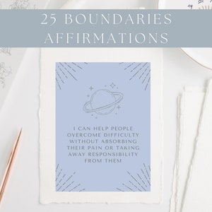 Affirmation Cards Template Canva, Boundaries Affirmation Cards, Printable Affirmation Cards ...