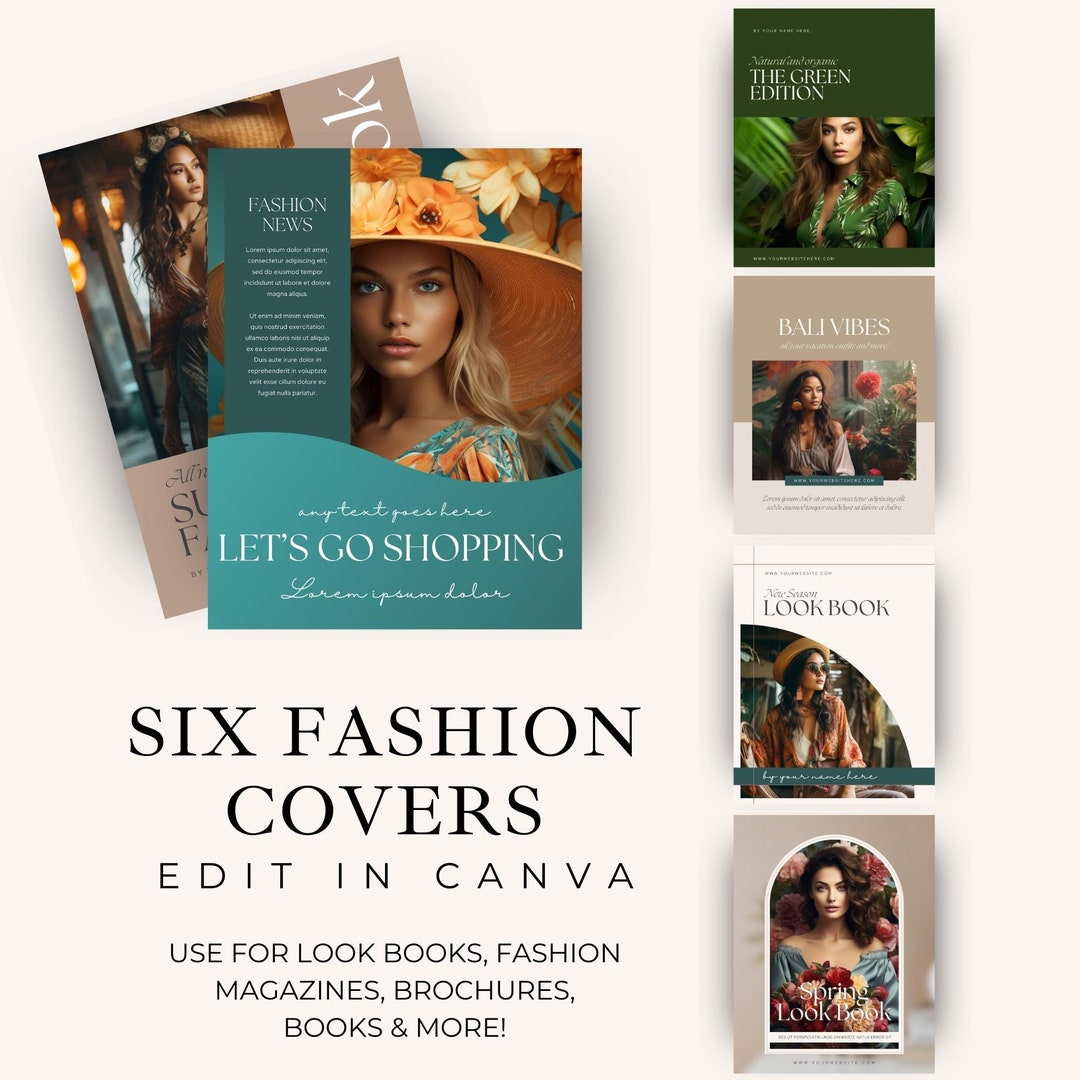 Ebook Fashion Covers, Canva Templates, Editable Journal Title Page ...