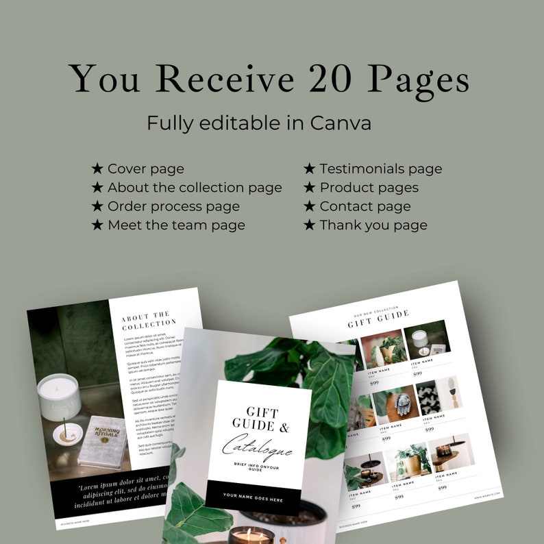 Catalogue / Gift Guide Template INSTANT DOWNLOAD Wholesale Catalogue ...