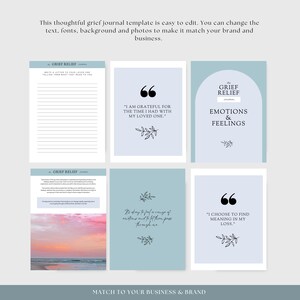 Guided Grief Remembrance Journal, Digital Handbook and Keepsake to Help ...