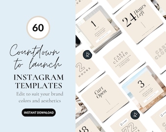 Instagram Launch Countdown Social Media Posts, Course Launch Marketing ...