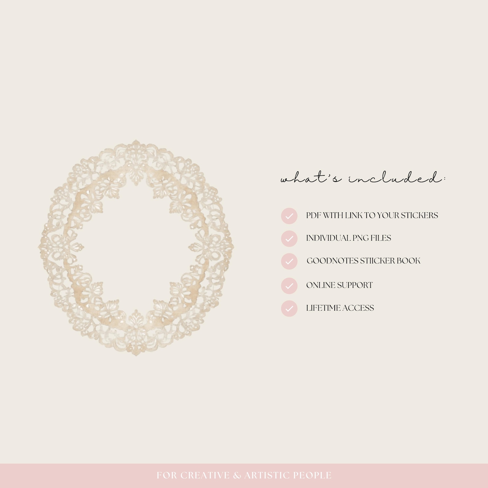 Dainty Lace Digital Stickers, Goodnotes Lacey Stickers, Scrapbooking ...