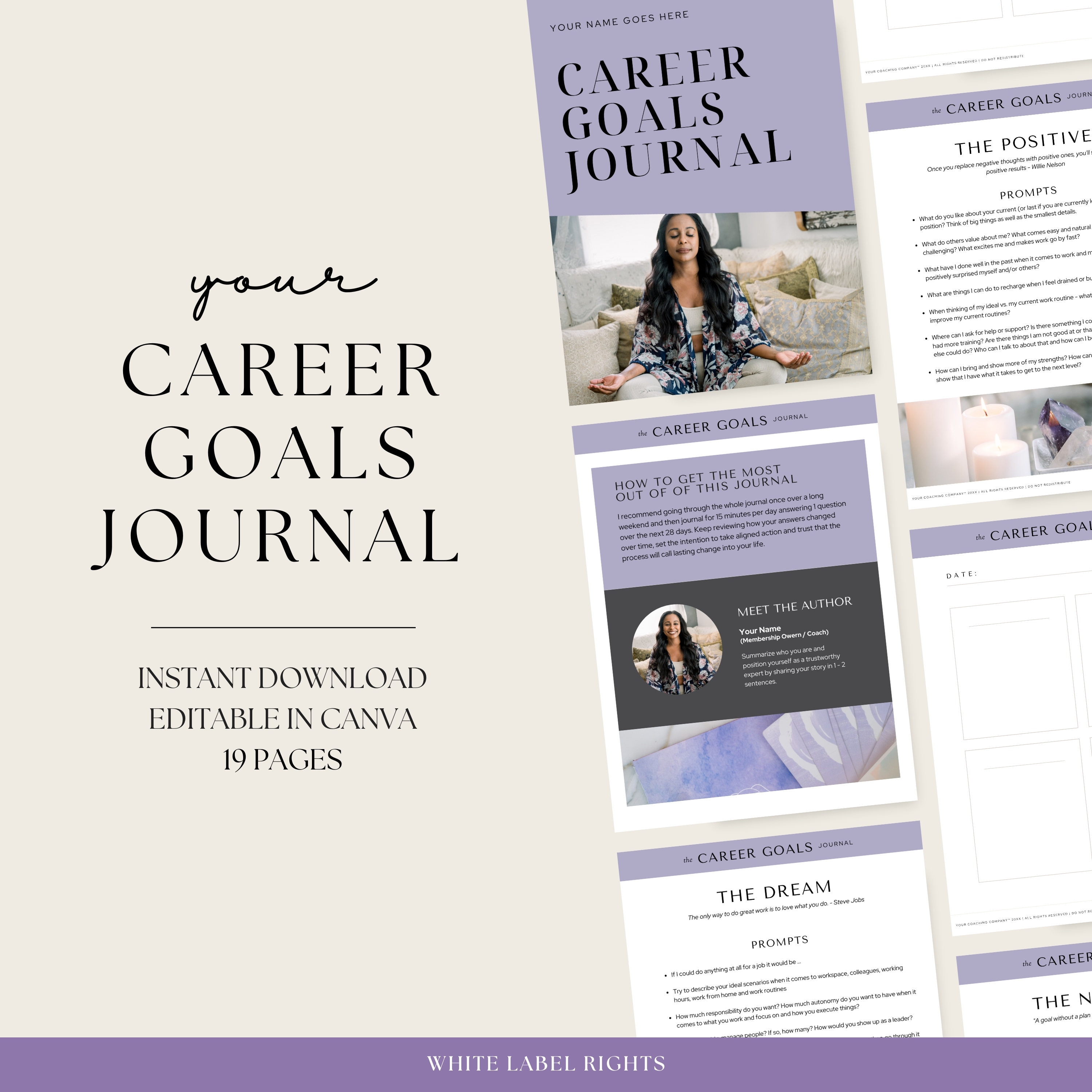 Career Goals Journal Career Planner Canva Career Plan - Etsy
