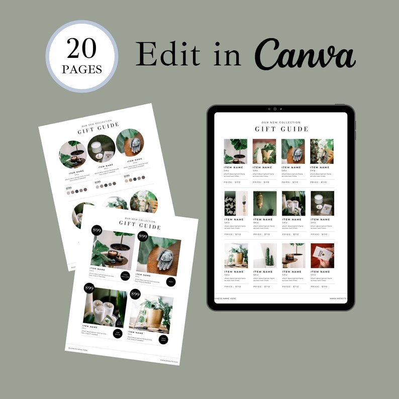 Catalogue / Gift Guide Template INSTANT DOWNLOAD Wholesale - Etsy