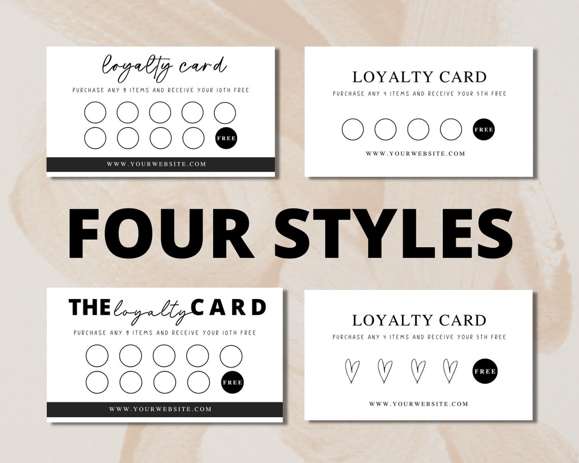 Loyalty Card Template INSTANT DOWNLOAD Printable Business - Etsy