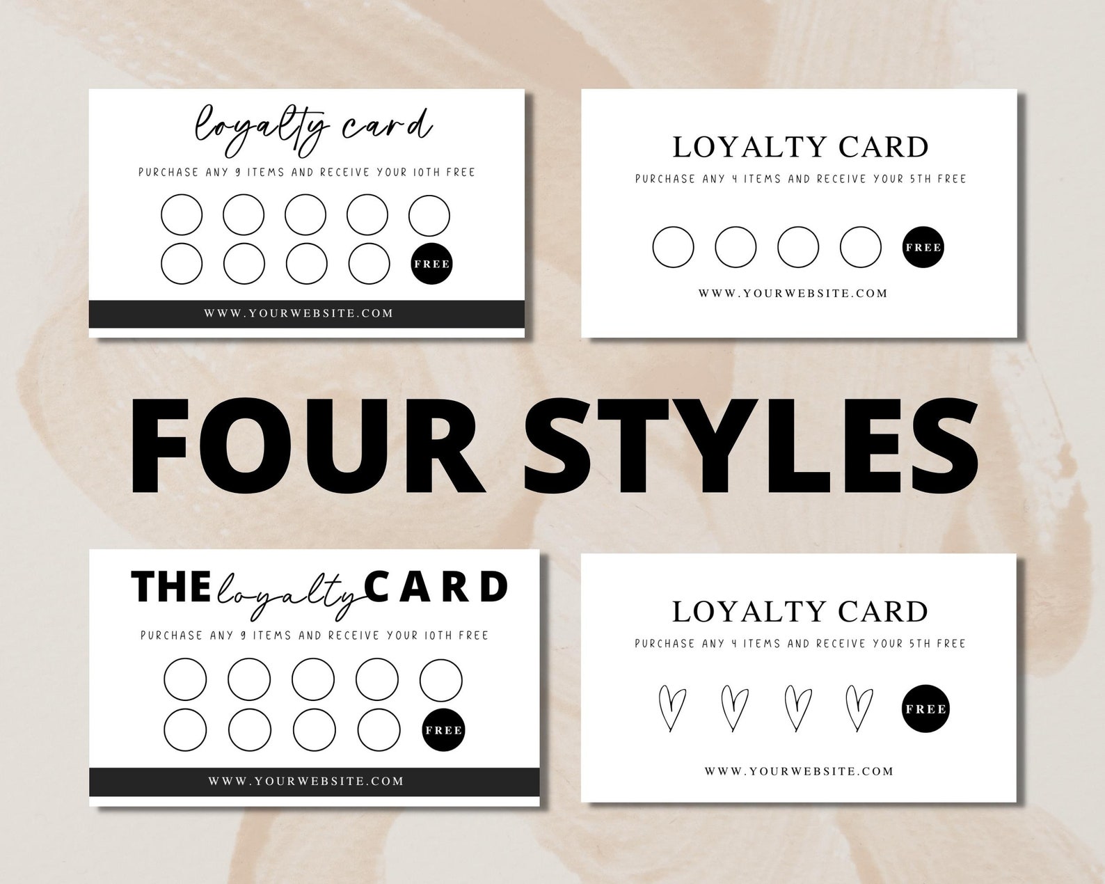 Loyalty Card Template INSTANT DOWNLOAD Printable Business Card ...