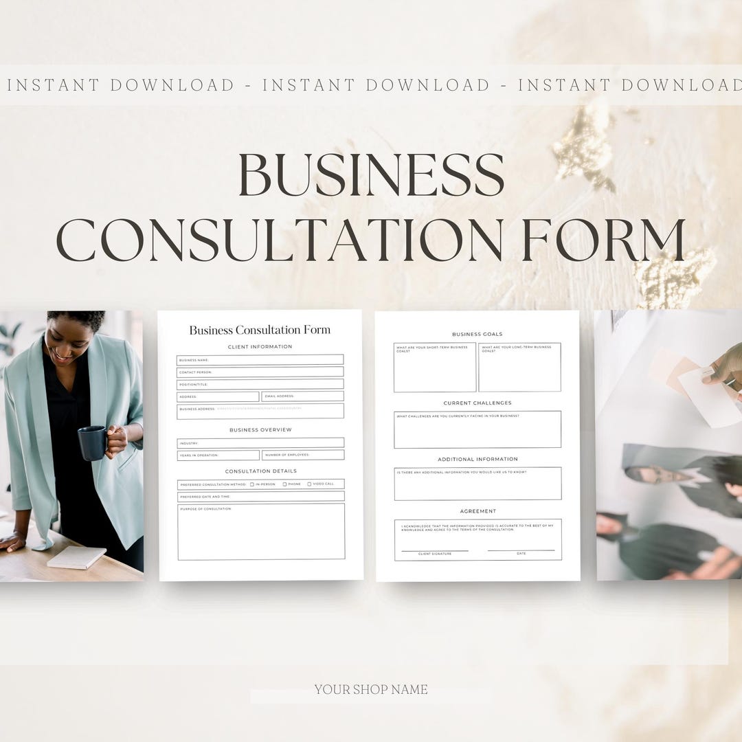 Editable Business Consultation Form, Small Company Template, Canva ...