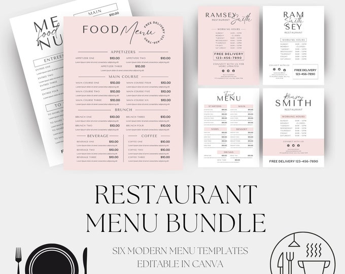Food Menu Template | Restaurant Menu for Social Media | Editable ...
