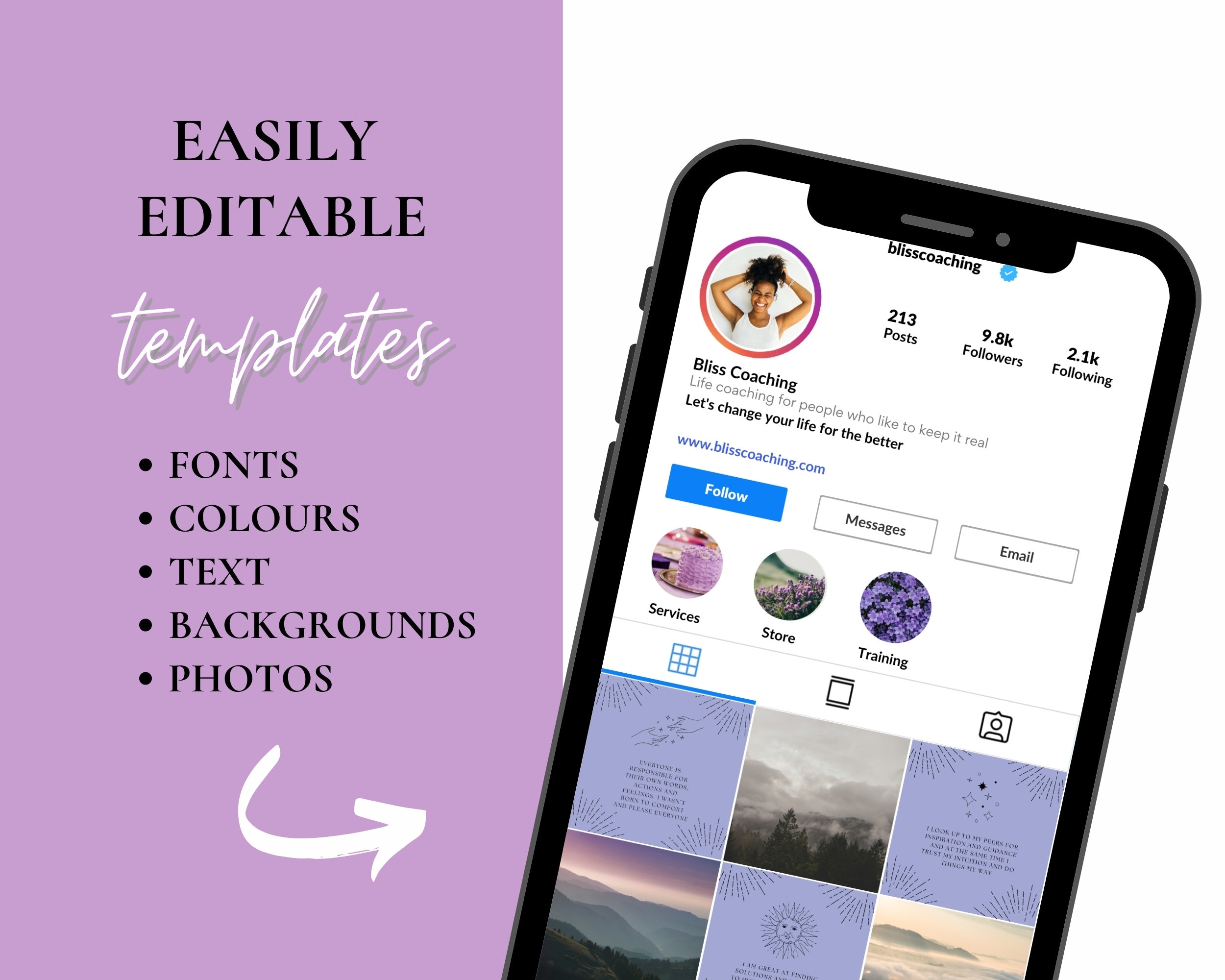 Affirmation Template Canva Affirmation Posts Instagram - Etsy