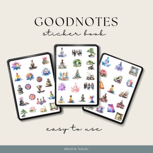 Mindful Yoga Digital Planner Stickers, Zen Goodnotes Stickers ...