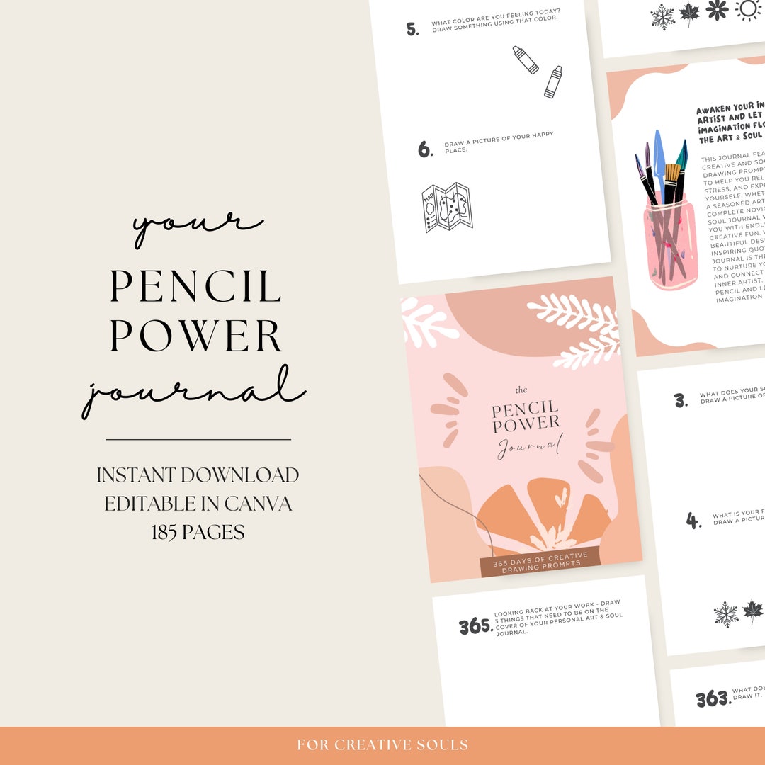 Canva Drawing and Art Journal, Artist Doodle Book, Digital Illustration ...