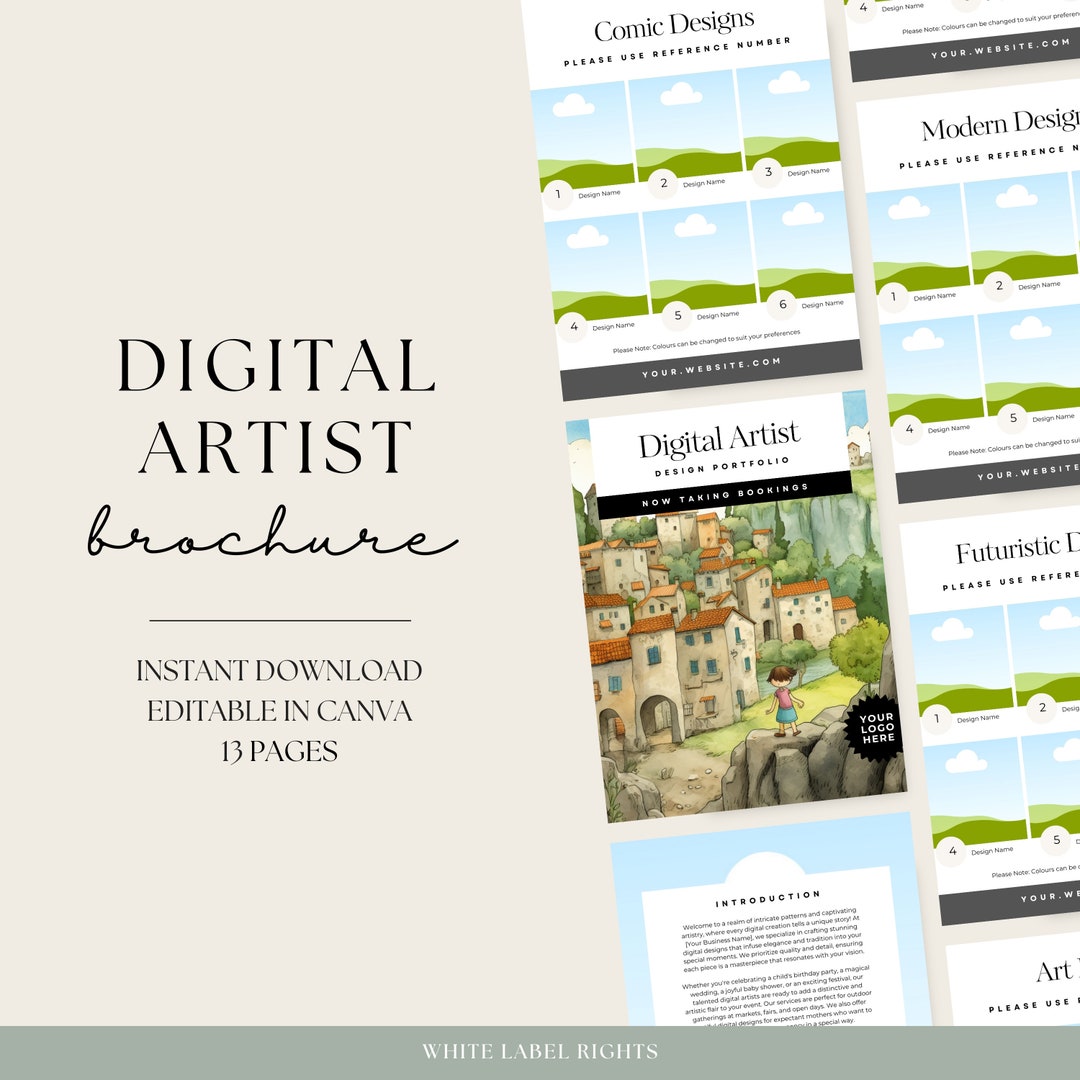 Digital Artist Brochure, Professional Designer Business Document, Price ...