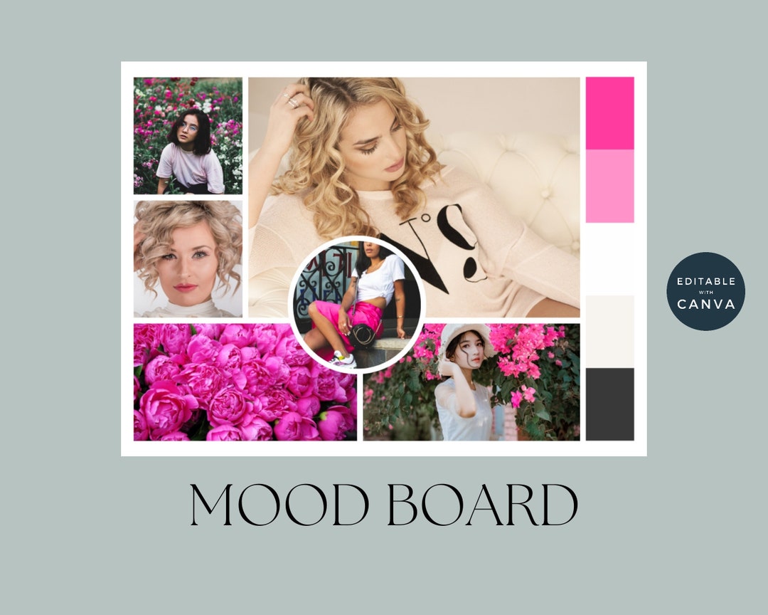 Canva Mood Board Bundle, Canva Vision Board Templates, Editable Mood ...