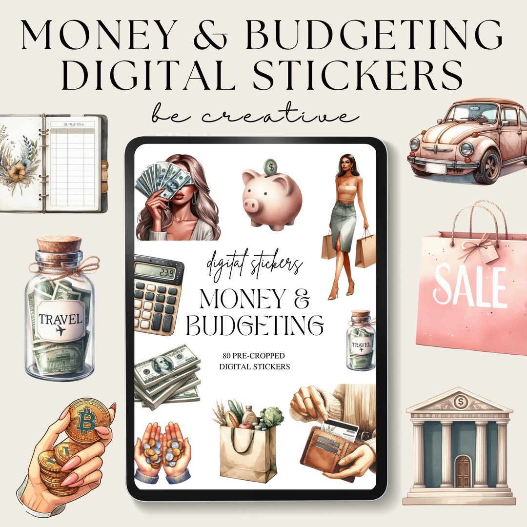 Money Digital Planner Stickers, Goodnotes Finance Stickers, Png Budget ...