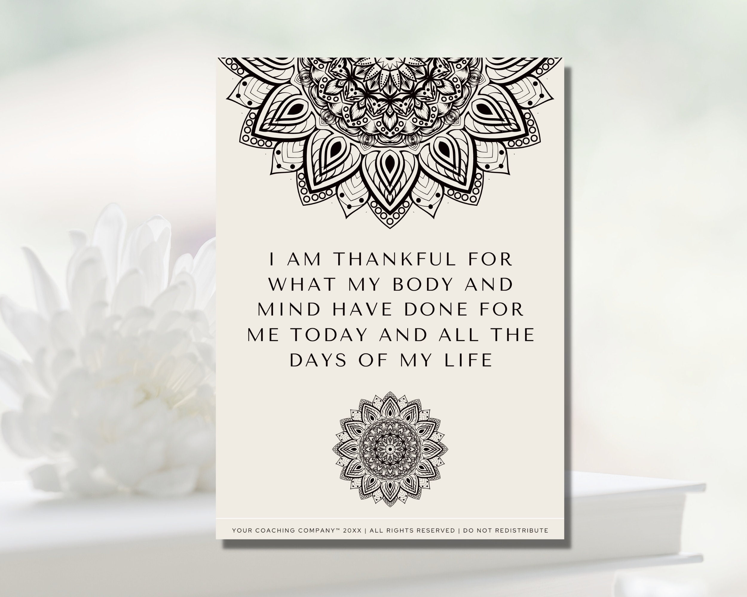 Boho Affirmation Cards Template Canva Affirmation Station - Etsy