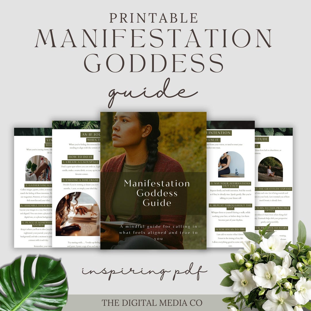 Manifestation Goddess Guide Printable | Manifesting Workbook for Women ...
