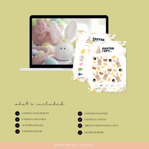 Easter Time Activities, Printable Easter Sheets, Easter Canva Download ...