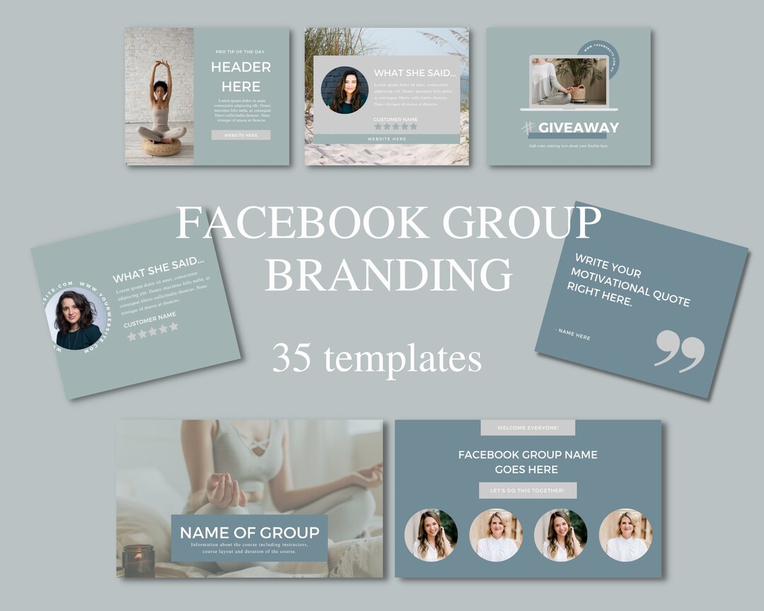 Facebook Group Branding Templates INSTANT DOWNLOAD Canva Template, Web ...