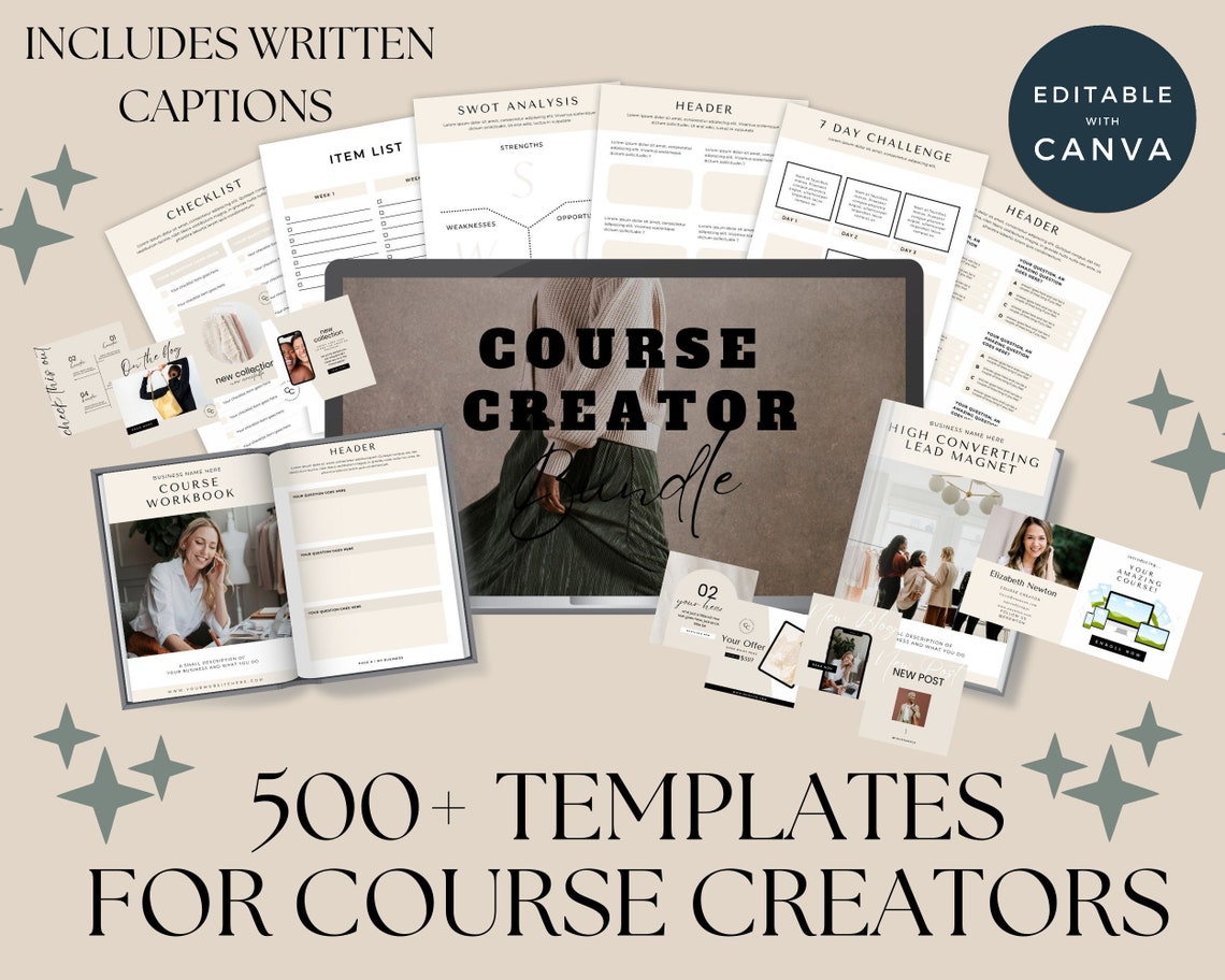 Canva Course Creator Bundle Course Creator Templates Course - Etsy