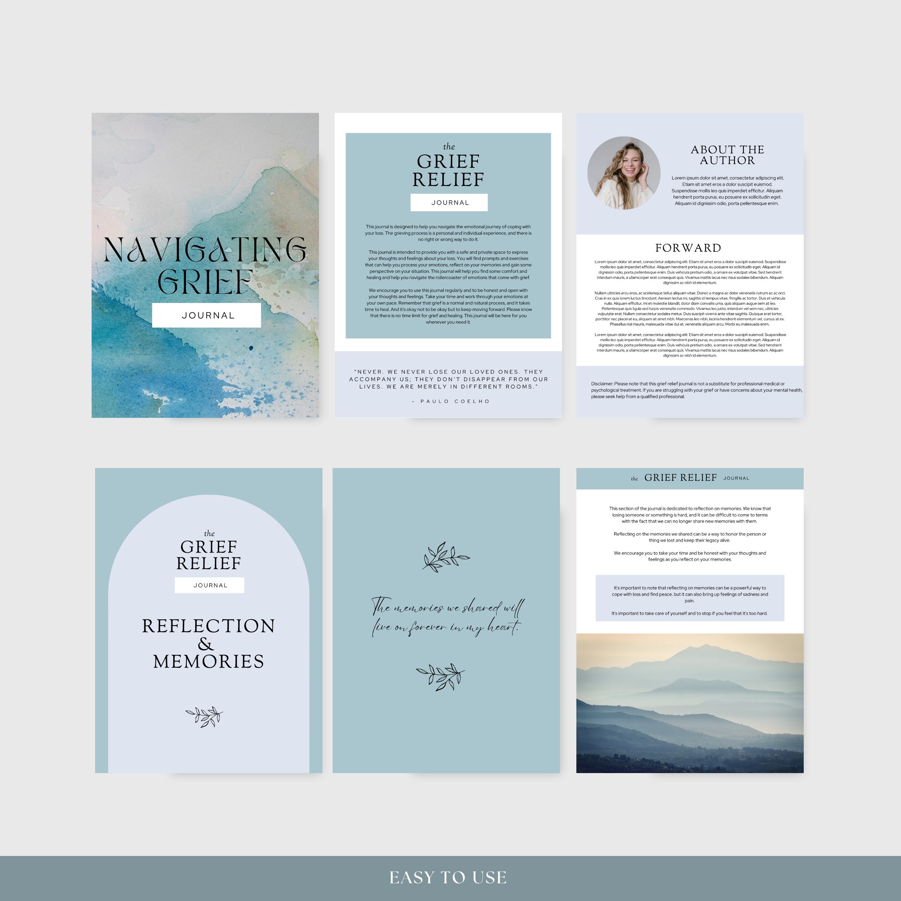 Guided Grief Remembrance Journal, Digital Handbook and Keepsake to Help ...
