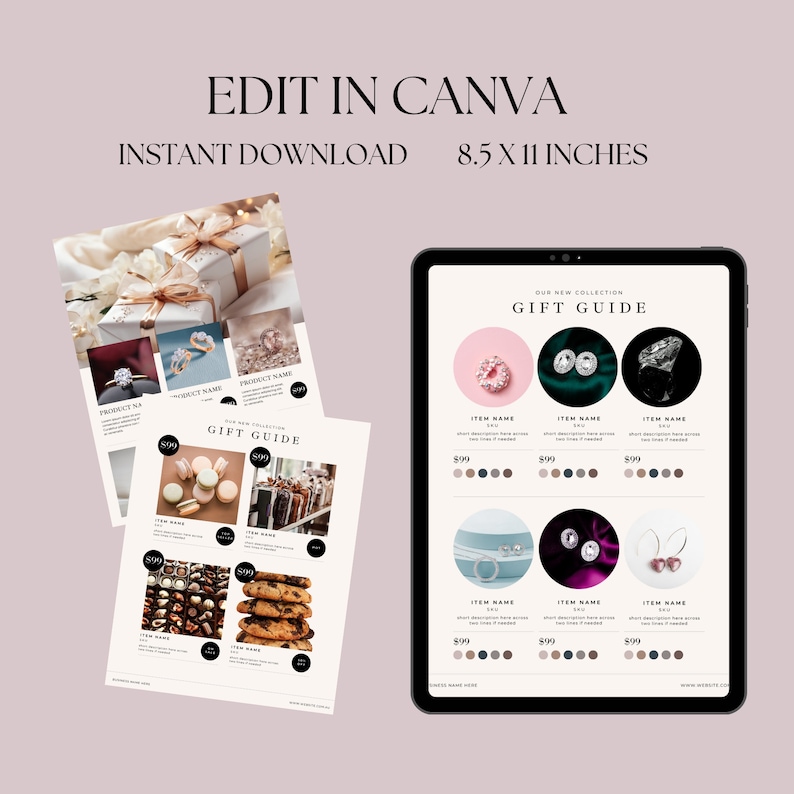 Christmas Catalogue Template, INSTANT DOWNLOAD, Wholesale Gift ...