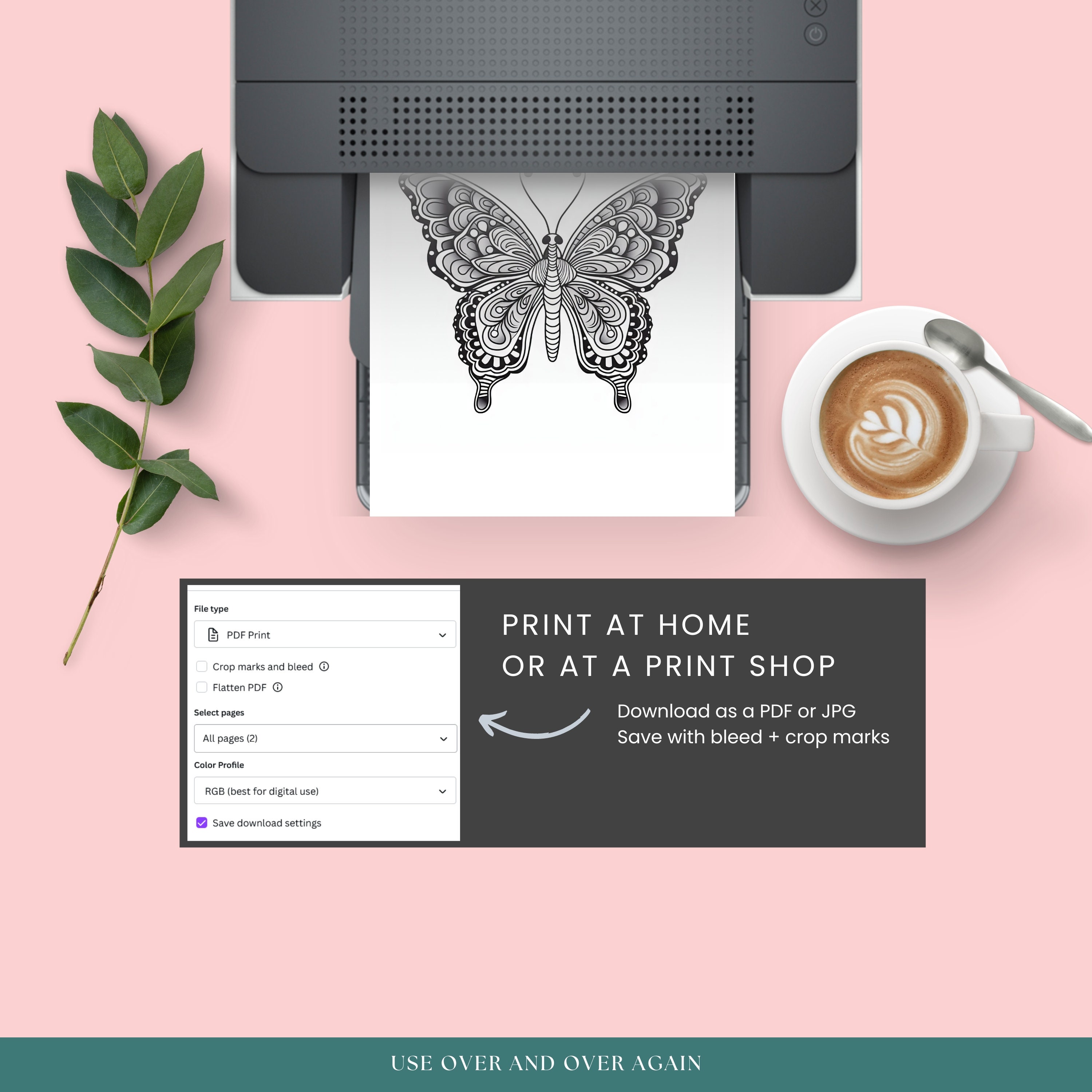 Bugs and Butterfly Coloring Pages | 20 Pages | Cute Coloring Pages ...