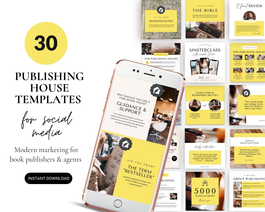 Publishing House Social Media Posts, Author Agent Marketing, Instagram ...