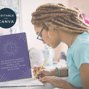 Affirmation Cards Template Canva, Affirmation Station, Printable ...