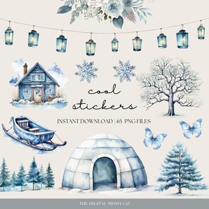 Winter Wonderland Digital Planner Stickers | Digital Sticker Book ...