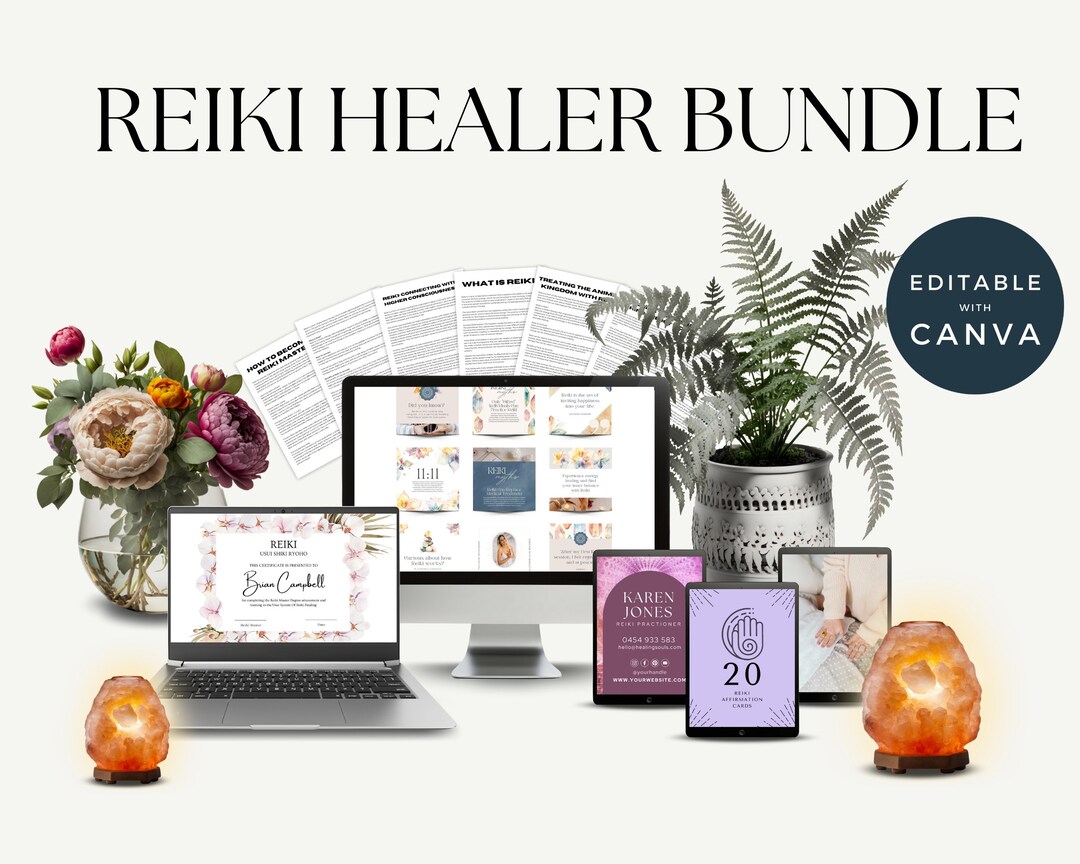 Reiki Master Bundle, Reiki Marketing, Reiki Practitioner Templates ...