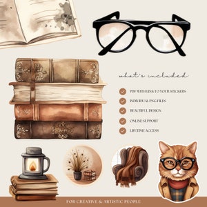 Book Lover Digital Planner Stickers | Digital Sticker Book | Goodnotes ...