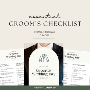 Grooms Checklist | Printable Wedding Day Check List | Husband-to-be ...