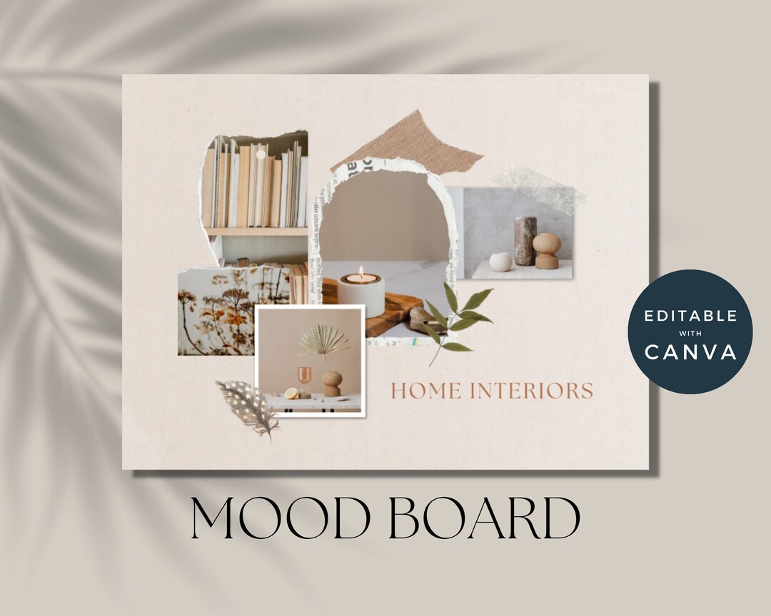 Canva Mood Board Bundle, Canva Vision Board Templates, Editable Mood ...