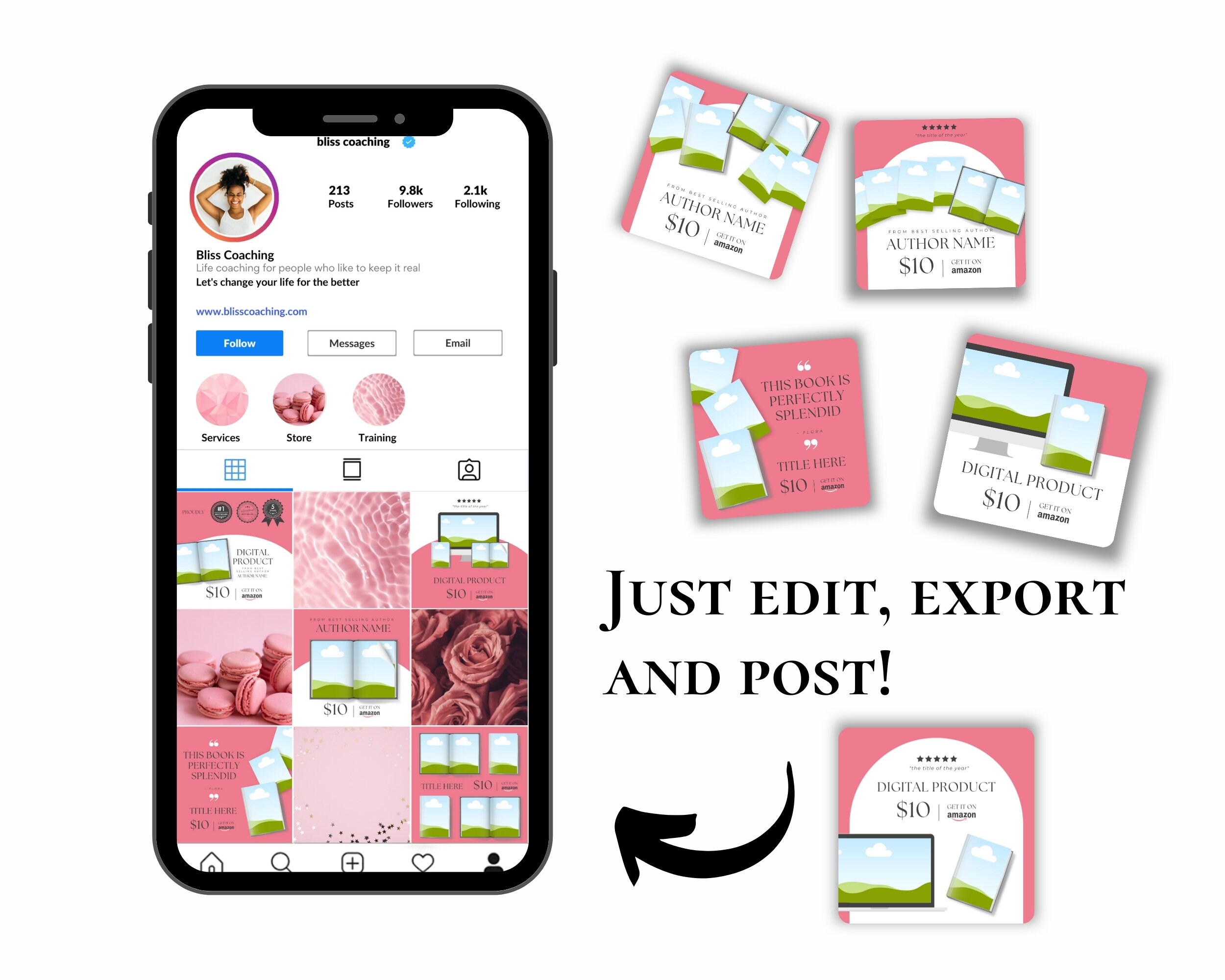 Digital Product Canva Templates Modern Instagram Posts IG - Etsy