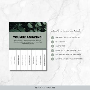 Affirmation Tear off Flyer Bundle, Positive Mental Heath Sheet ...