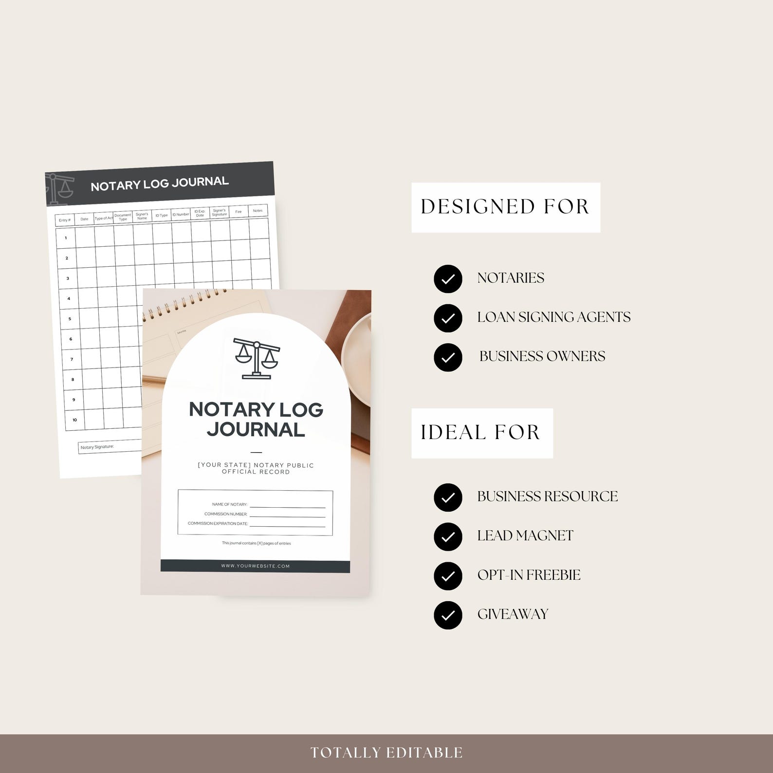 Notary Log Book | Notary Supply | Loan Signing Agent | Notary Public ...