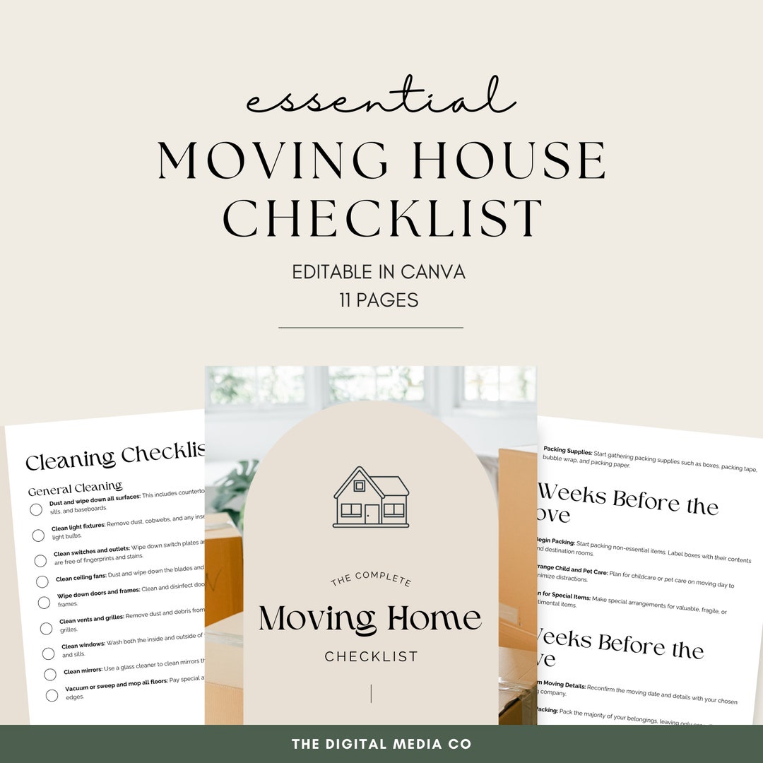 Moving Home Planner | Room by Room List | Cleaning Checklist | Interior ...