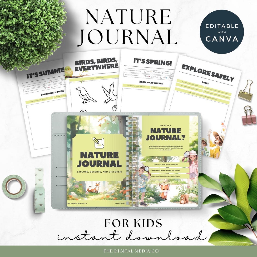 Nature Journal for Kids, Mother Nature Planner for Kindergarten ...