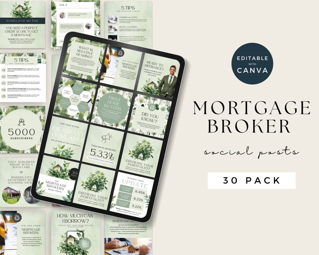 Mortgage Broker Instagram Templates, Loan Officer Social Media Posts ...