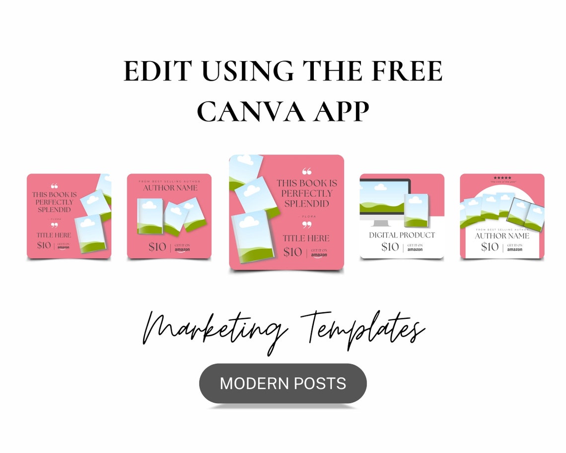 Digital Product Canva Templates Modern Instagram Posts IG - Etsy