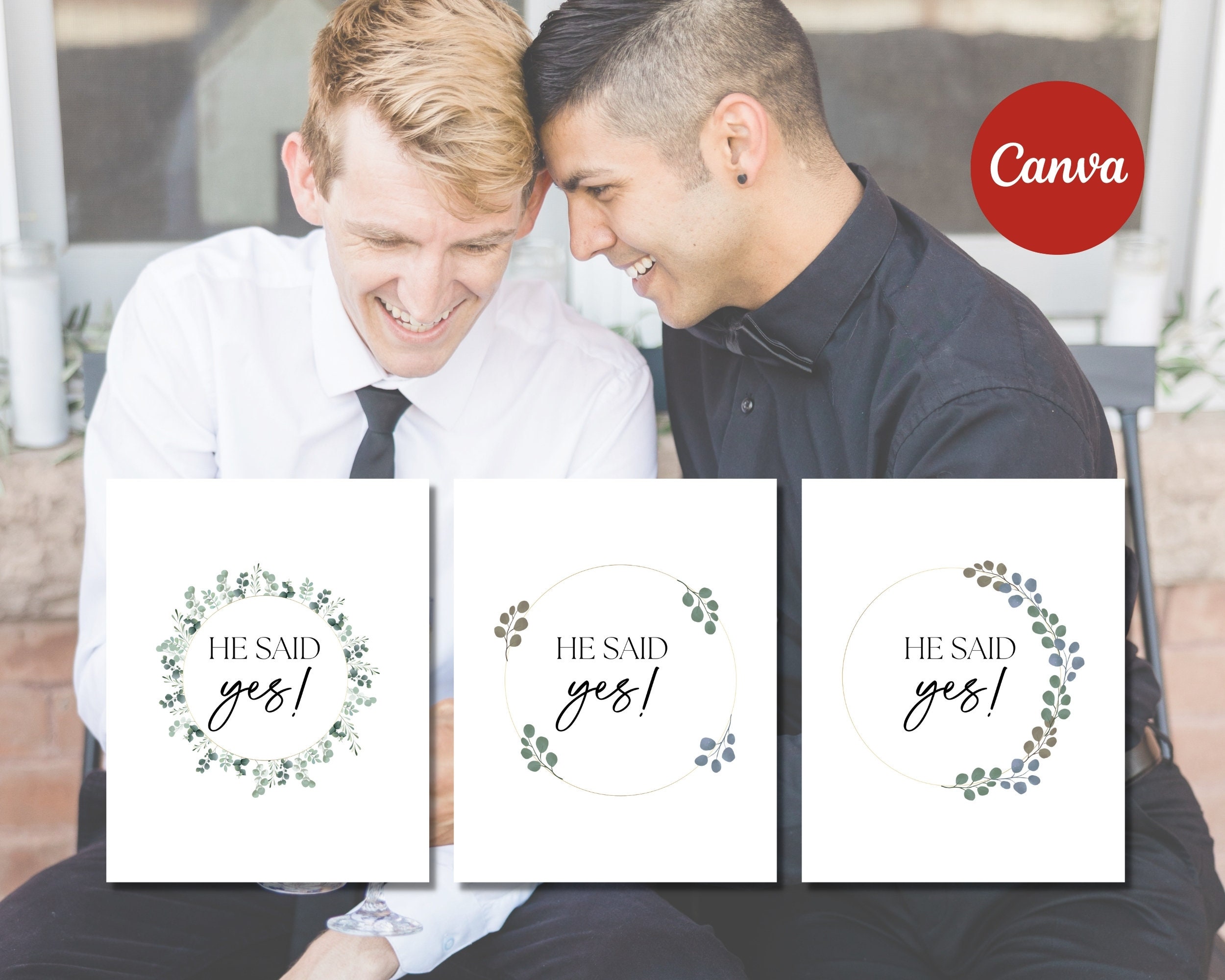 He Said Yes Sign Printable Engagement Sign Just Engaged - Etsy