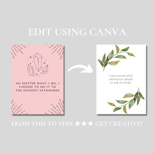 Affirmation Cards Template Canva, Affirmation Station, Printable ...