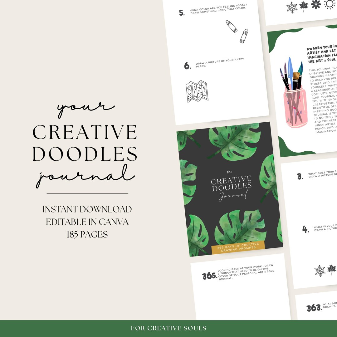 Canva Drawing and Art Journal, Artist Doodle Book, Digital Illustration ...