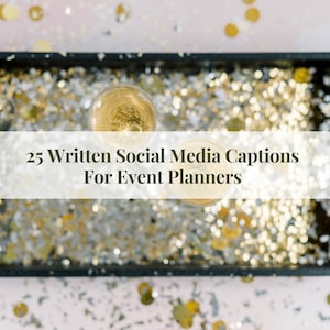 Event Planner Written Social Media Captions, Event Planning Instagram ...
