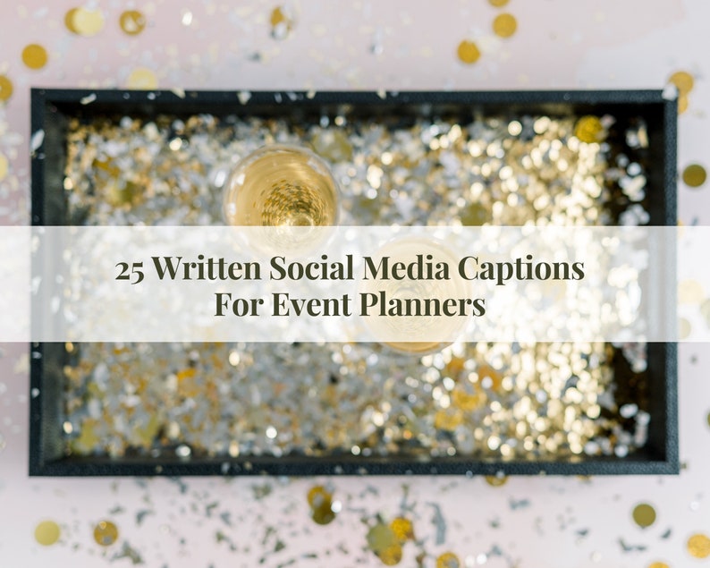 Event Planner Written Social Media Captions Event Planning - Etsy