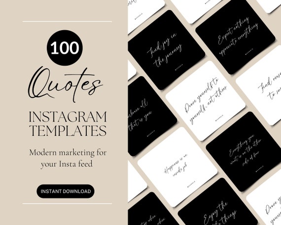 Calligraphy Instagram Quotes Canva 100 Positive Quotes - Etsy